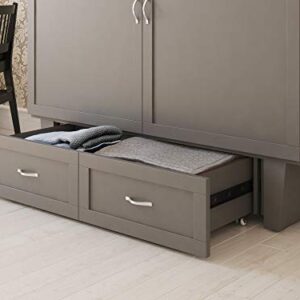 AFI Monroe Murphy Bed Chest with Charging Station, Queen, Grey