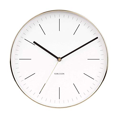 Karlsson, Wall Clock, Steel, White, One Size