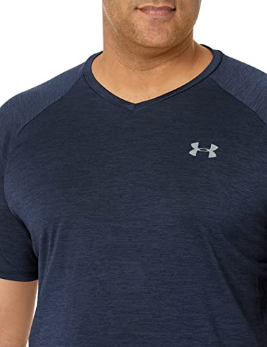 Under Armour Men's Tech 2.0 V-Neck Short-Sleeve T-Shirt , Academy Blue (408)/Steel , X-Large