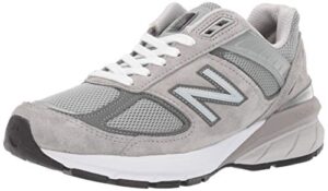 new balance women's made in us 990 v5 sneaker, grey/castlerock, 10.5 wide