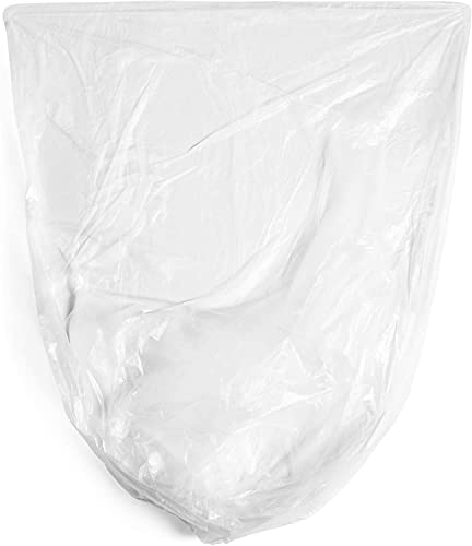 Aluf Plastics 12-16 Gallon Clear Trash Bags (1000 Count) - 24" x 33" - 8 Micron Equivalent High Density Value Garbage Bags for Bathroom, Office, Industrial, Commercial, Janitorial, Recycling