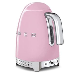 Smeg Pink Stainless Steel 50's Retro Variable Temperature Kettle