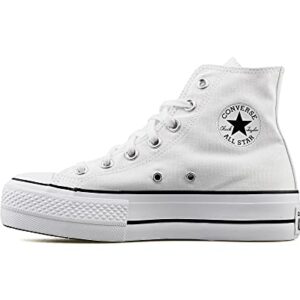 Converse Women's Chuck Taylor All Star Lift High Top Sneakers, White/Black/White, 9 Medium US