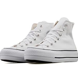 Converse Women's Chuck Taylor All Star Lift High Top Sneakers, White/Black/White, 9 Medium US