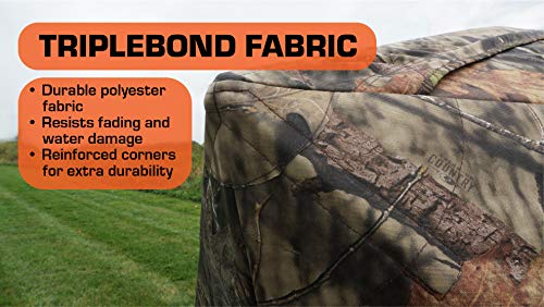 Rhino Blinds R100-MOC Tough 2 Person Outside Game Deer and Turkey Hunting Pop-Up Ground Blind, Breakup Country Camouflage