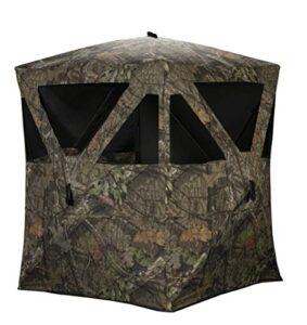 rhino blinds r100-moc tough 2 person outside game deer and turkey hunting pop-up ground blind, breakup country camouflage