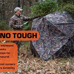 Rhino Blinds R100-MOC Tough 2 Person Outside Game Deer and Turkey Hunting Pop-Up Ground Blind, Breakup Country Camouflage