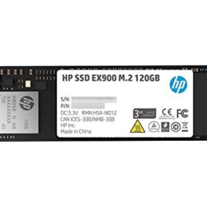 HP EX900 M.2 120GB PCIe 3.0 X4 Nvme 3D TLC NAND Internal Solid State Drive (SSD) 2Yy42Aa#ABC