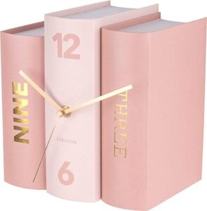 karlsson table clock, paper, pink, one size