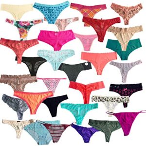 embek women¡¯s underwear assorted pack of 24 silk g-strings t-backs lace thongs sexy panties(xs)