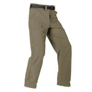 free soldier men's outdoor cargo hiking pants with belt lightweight waterproof quick dry tactical pants nylon spandex (mud 32w/30l)