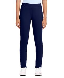 nautica juniors uniform stretch jegging pant, navy, 3/5