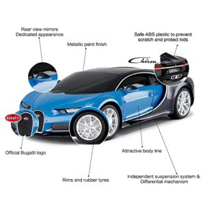 RASTAR Bugatti Veyron Chiron RC Car 1:24 Scale Remote Control Toy Car, Bugatti Chiron R/C Model Vehicle for Kids - Blue