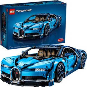 lego technic bugatti chiron 42083 race car building kit and engineering toy, adult collectible sports car with scale model engine (3599 pieces)