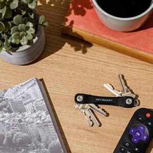 KeySmart Flex - Compact Key Holder and Keychain Organizer (up to 8 Keys, Black)