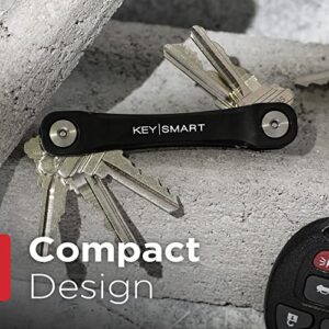 KeySmart Flex - Compact Key Holder and Keychain Organizer (up to 8 Keys, Black)