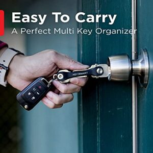 KeySmart Flex - Compact Key Holder and Keychain Organizer (up to 8 Keys, Black)