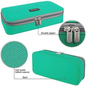 Homecube Capacious Pencil Pen Case Large Storage Bag Pouch Holder Box Desk Organizer with Zipper Big Stationery Case for School & Office Supplies - Green