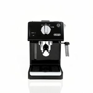 de'longhi ecp3120 15 bar espresso machine with advanced cappuccino system, 9.6 x 7.2 x 11.9 inches, black/stainless steel