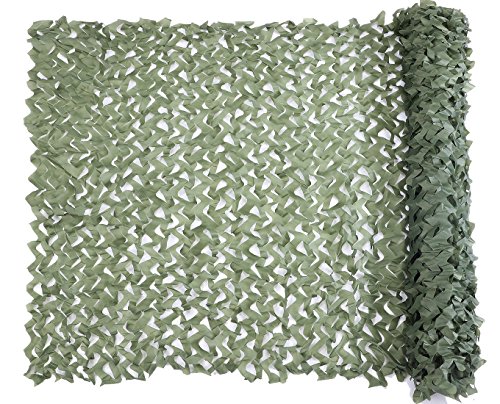 Senmortar Camo Netting, Camouflage Net Green 5 X 26 FT Military Nets Lightweight Durable Without Grid for Sunshade Decoration Hunting Blind Shooting