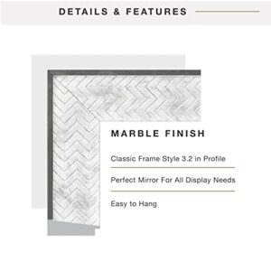 MCS 16x20 Inch Chevron, 22x26 Overall Size, Marble Mirror, 22 x 26 Inch,