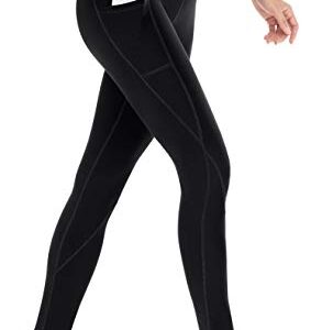 Heathyoga Women's Yoga Pants Leggings with Pockets for Women High Waist Yoga Pants with Pockets Workout Leggings Tights Black