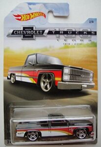 hot wheels chevrolet trucks 100 years, black '83 chevy silverado 2/8