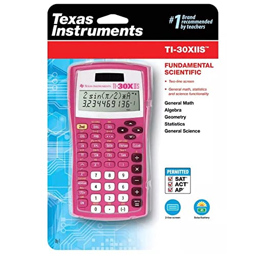 Texas Instruments 30XIIS Student Scientific Calculator - Pink 30XIIS/TBL Soft Pink