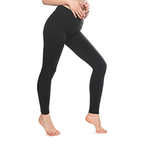 KT Buttery Soft Leggings for Women - High Waisted Leggings Pants with Pockets - Reg & Plus Size (Black,Tween)