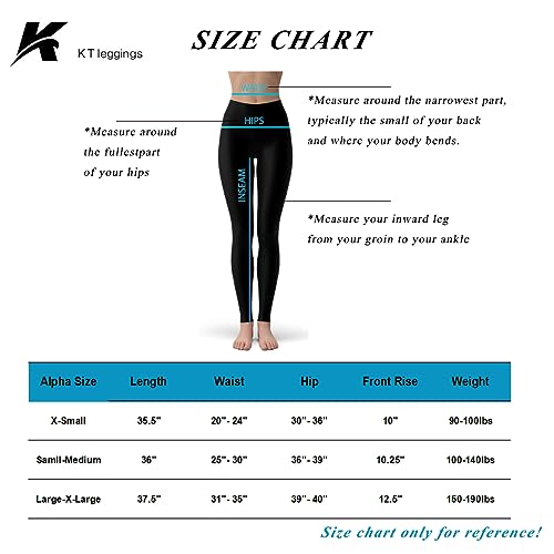 KT Buttery Soft Leggings for Women - High Waisted Leggings Pants with Pockets - Reg & Plus Size (Black,Tween)