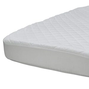 beautyrest kids fitted crib mattress pad | waterproof | 52” x 28” | machine washable, white