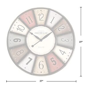 FirsTime & Co. Color Motif Wall Clock, 27", Multicolor