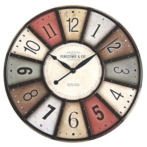 FirsTime & Co. Color Motif Wall Clock, 27", Multicolor