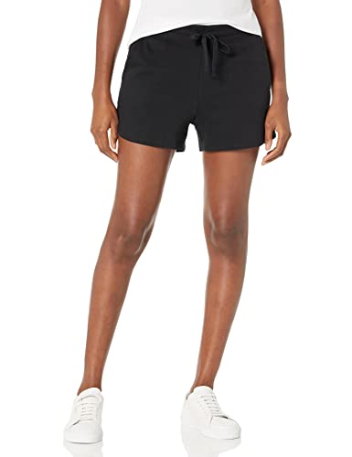 Amazon Essentials Women's French Terry Fleece Short, Black, X-Large