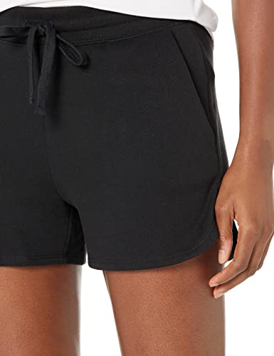 Amazon Essentials Women's French Terry Fleece Short, Black, X-Large