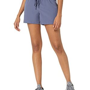 Amazon Essentials Women's Studio Woven Stretch Short, Blue Nightshadow, Large