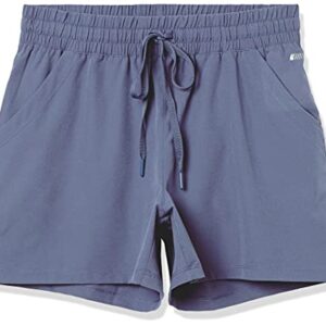 Amazon Essentials Women's Studio Woven Stretch Short, Blue Nightshadow, Large