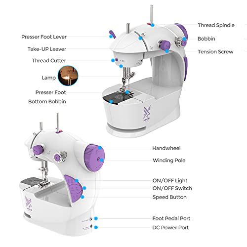 Varmax Sewing Machine with Extension Table Electric Sewing Machine for Beginners