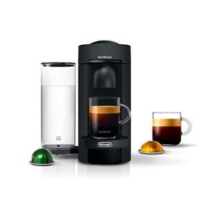 nespresso vertuoplus coffee and espresso machine by de'longhi, 38 ounces, matte black