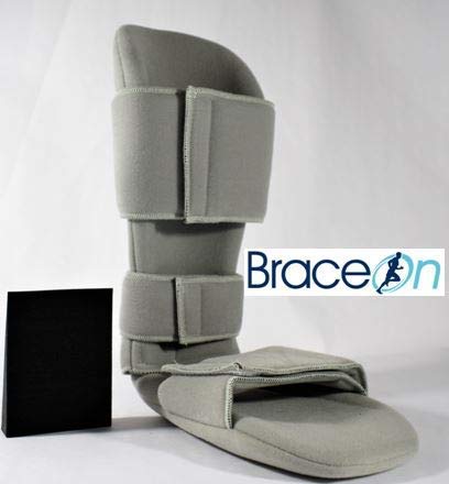 BraceOn 90 Degree Night Splint - Plantar Fasciitis and Achilles Tendon Pain Relief Boot and Foot Support for Men and Women, Small