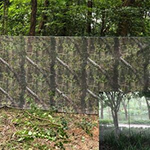 AUSCAMOTEK Woodland Camo Mesh Netting Camouflage Netting for Hunting Blinds Window Camping Clear View Camo Hunting Hide Net, Green 5 ft x 12 ft (appro)