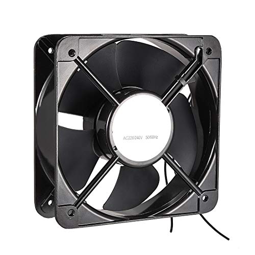 uxcell Cooling Fan 200mm x 200mm x 60mm FP-20060EX-S1-B AC 220V/240V 0.45A Dual Ball Bearings