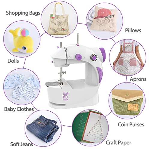 KPCB Tech Mini Sewing Machine for Beginners with 42 PCS Sewing Kit