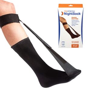 prostretch nightsock for plantar fasciitis and achilles tendonitis, alternative to night splint, includes exclusive toe support for comfort, osfm