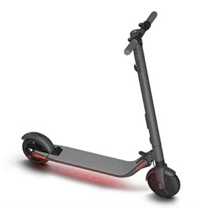 segway ninebot es2 electric kick scooter, lightweight and foldable, upgraded motor power, dark grey large