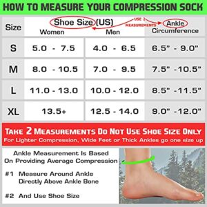 TechWare Pro Plantar Fasciitis Socks - Ankle Compression Socks Men & Women. Arch, Ankle & Foot Support Socks. (Gray Med)