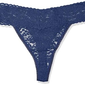 Ahh By Rhonda Shear womens Lace Thong Underwear, Navy, 2X-3X US