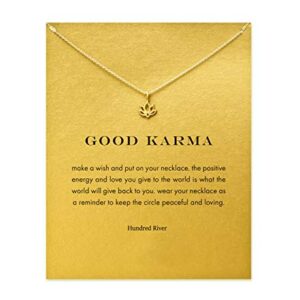 Baydurcan Friendship Anchor Compass Necklace Good Luck Elephant Pendant Chain Necklace with Message Card Gift Card … (gold flower)