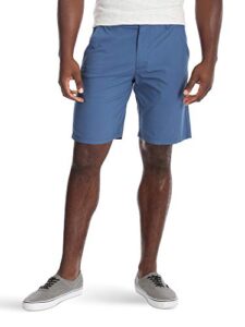 wrangler authentics men's performance comfort flex flat front short, galaxy blue, 42