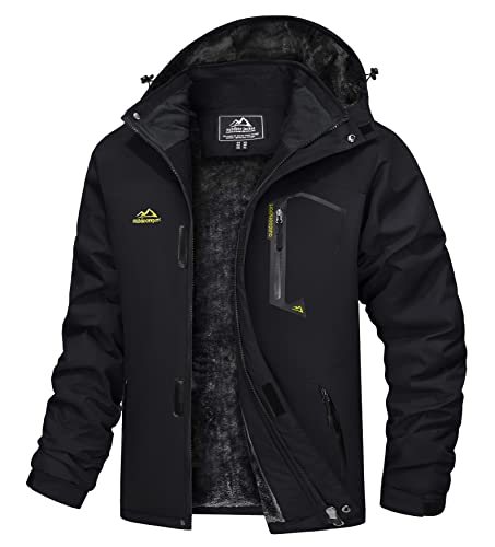 MAGCOMSEN Snowboarding Jackets for Men Warm Waterproof Jacket Ski Jacket Military Tactical Jacket Coat Winter Parka with Hood Raincoat (US M=CN 2XL)